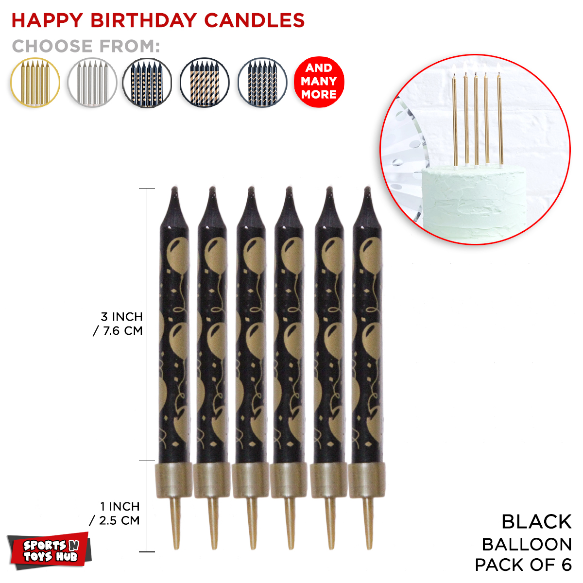 Flammable Candles Collection - Cake Decor For Birthday Party Wedding ...