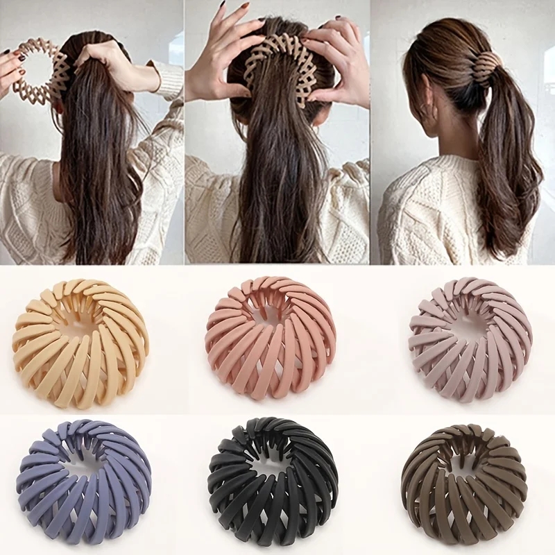 New Fashion Retractable Ponytail Holder Hair Pin Personal Birds Nest ...