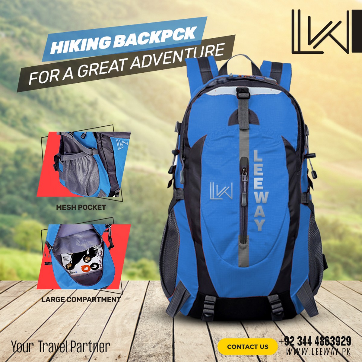 LEEWAY - Backpack | Travel Backpack | Touring backpack | Large backpack | Travel Bag| ,Trekking ...