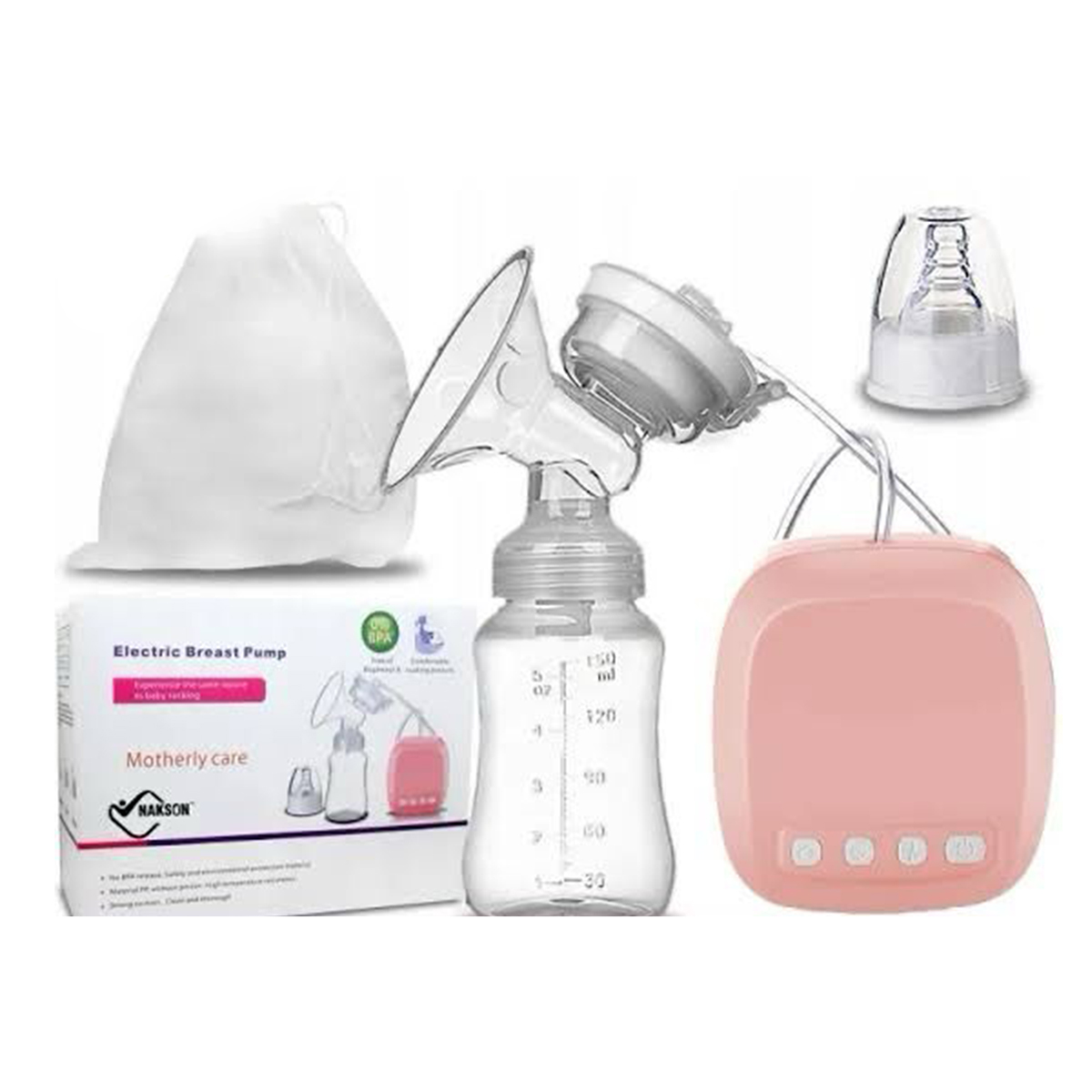 USB Electric Breastfeeding Pump With Bottle Automatic Powerful ...