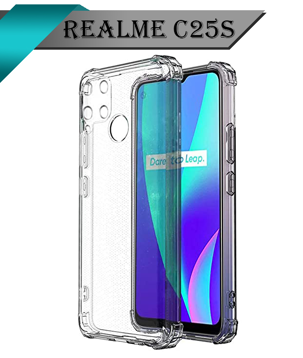 Realme_C25S Back Cover Transparent Extra Bumper Anti Shock Soft Crystal ...