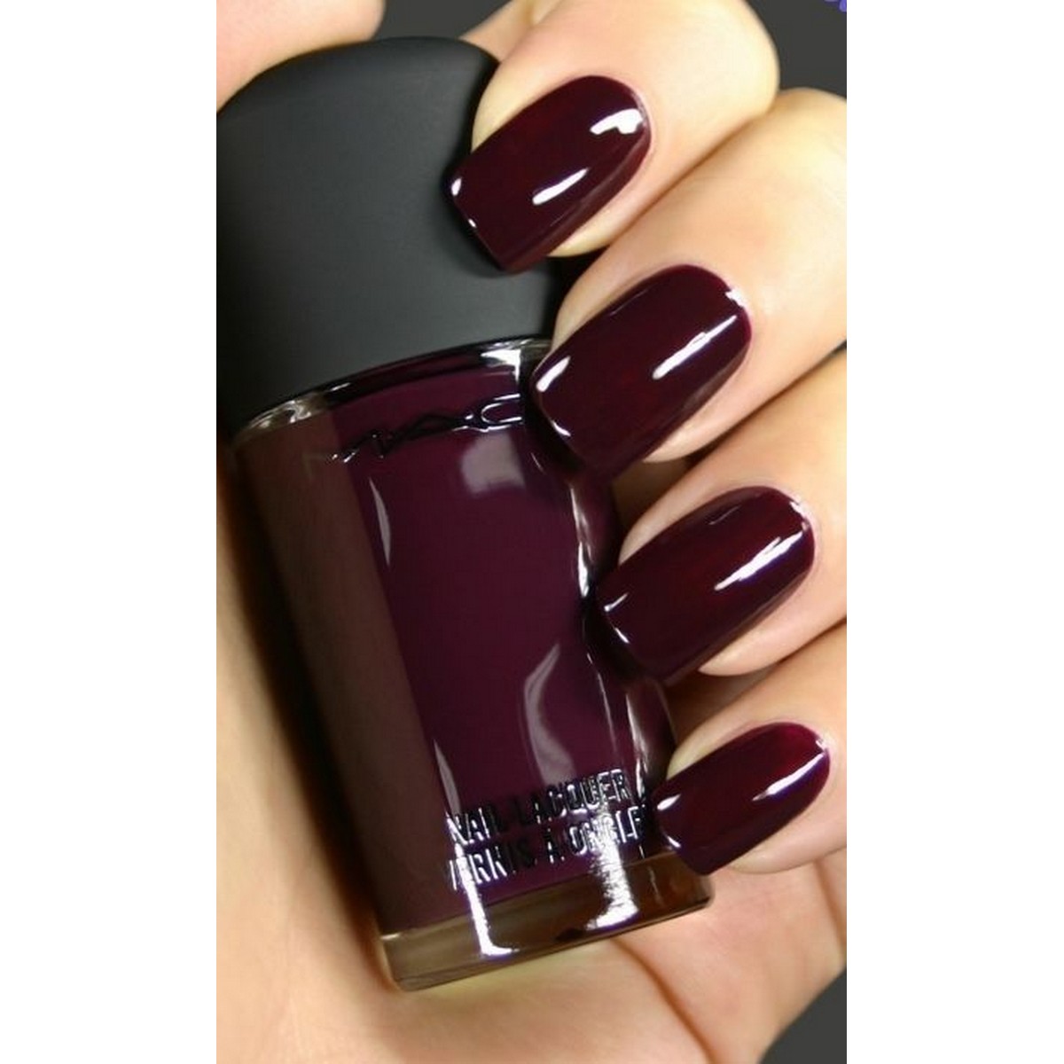 Maroon Matte Nails