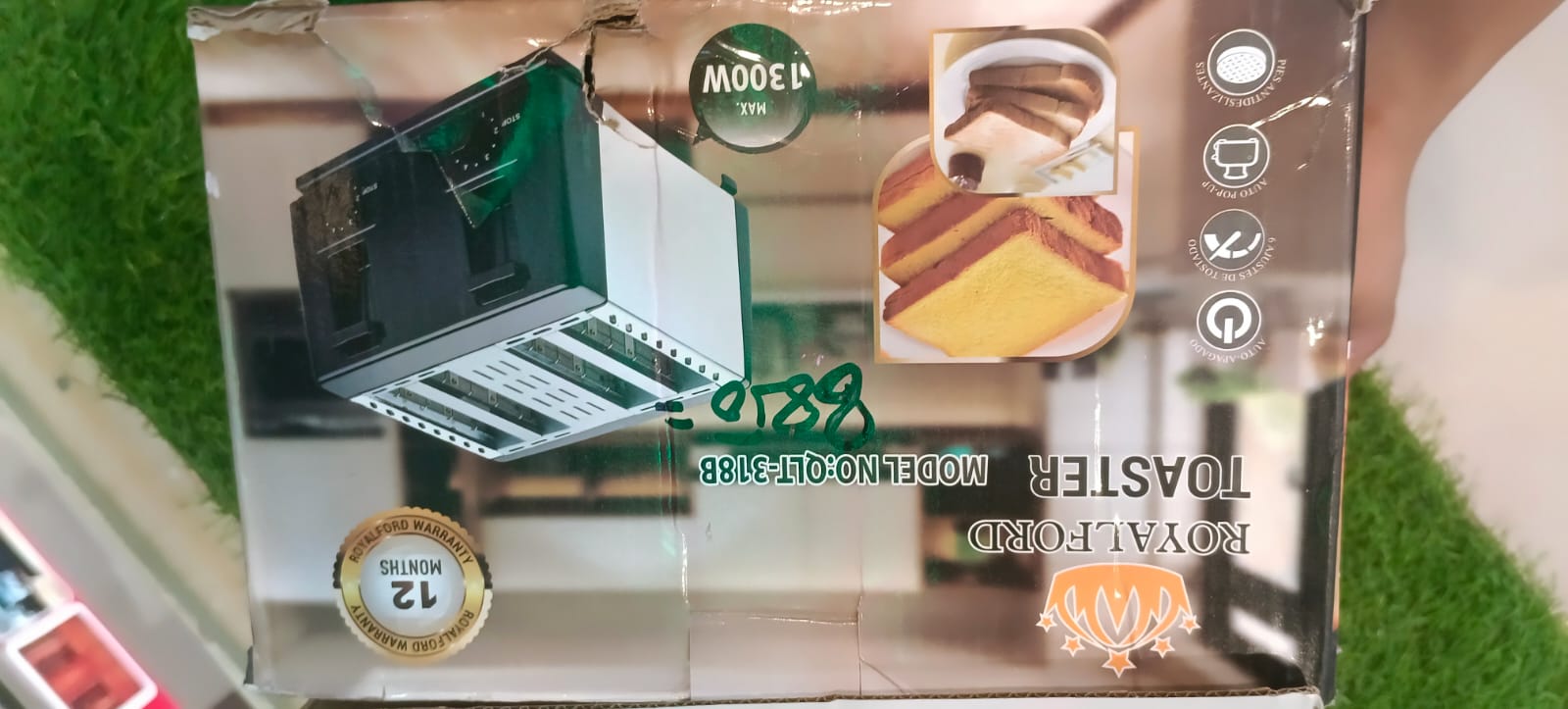 ROYAL FORD Electric BREAD SLICES TOASTER 4 SLICE 1300 watts | Daraz.pk