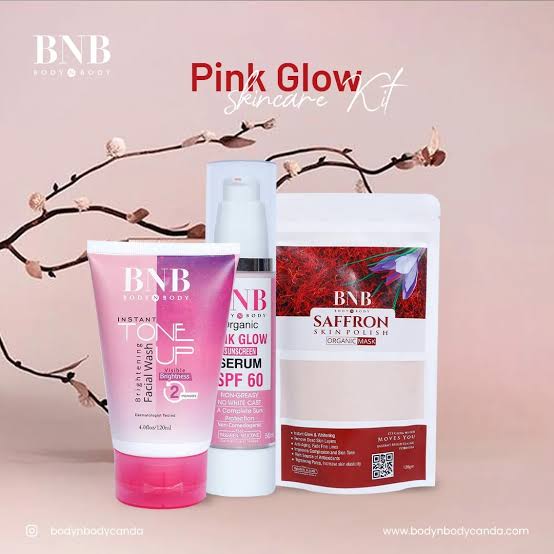 B.N.B Pink Glow Kit Face Korean Organic Brightening 3 in 1 Toneup ...