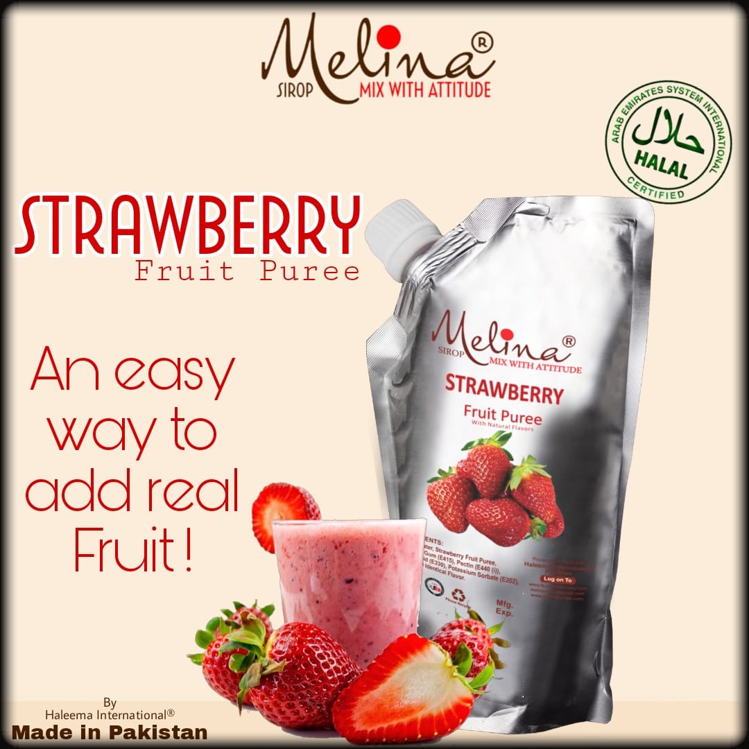 Melina - Strawberry Puree 1 kg | Real Fruit | Natural Mixer for ...