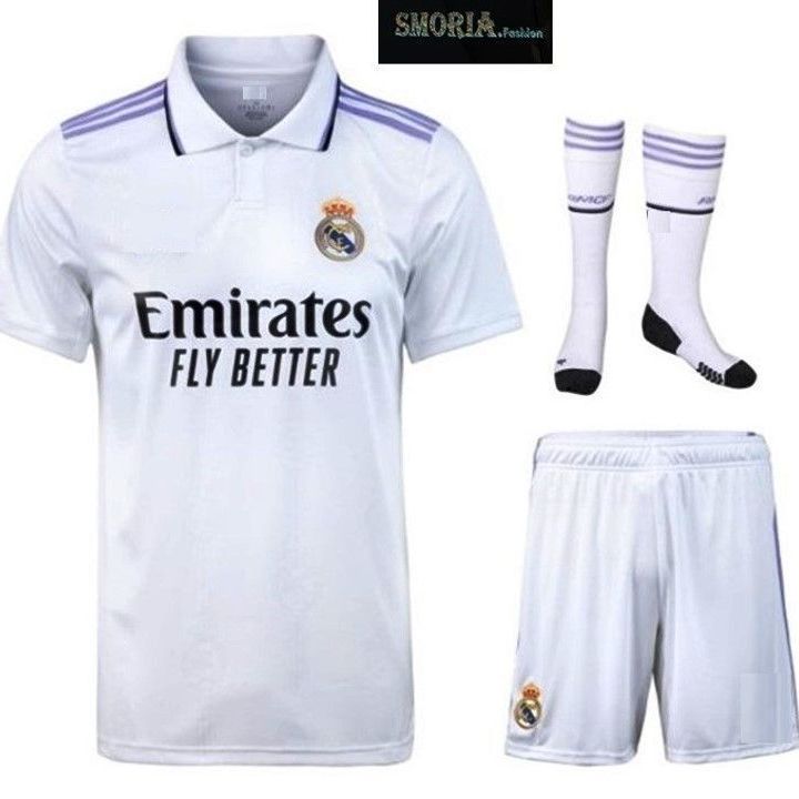 Real Madrid Football Kit New Design Soccer Kit Adults and Kids Sizes ...