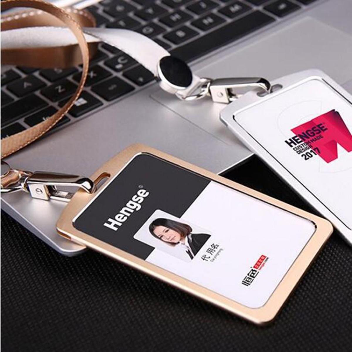 10pcs Vertical Aluminum Material Card Badge Holders,Bus Card ID Card ...