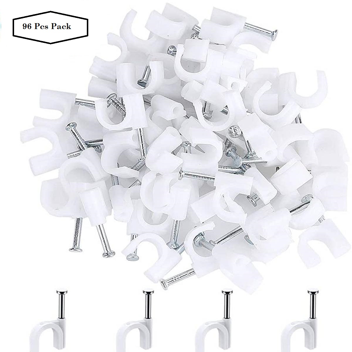 PVC cable clips with nail for wall mounting fiber optic wires 9 MM ...