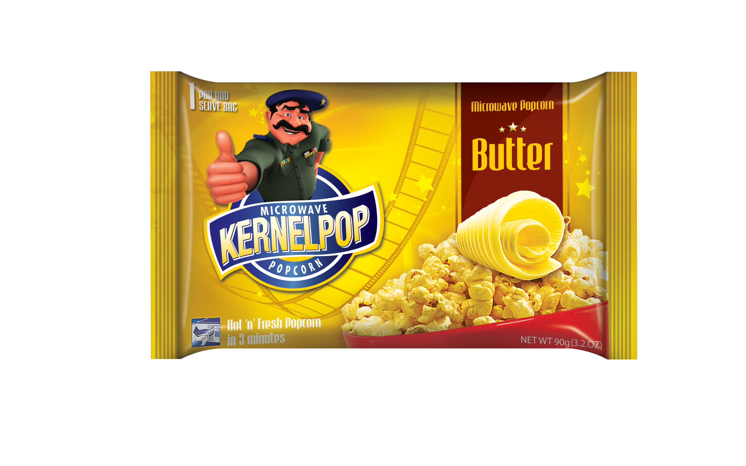 Kernelpop Microwave Popcorns Butter_90G | Daraz.pk