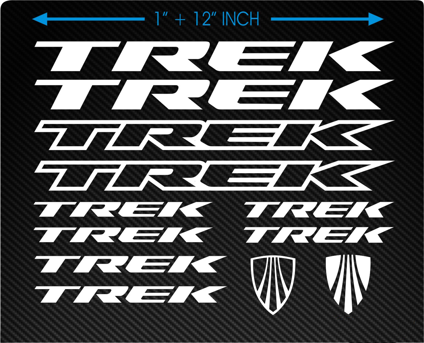 TREK Push Bike Cycle Stickers Mountain Bike Luminous Reflective & PVC ...