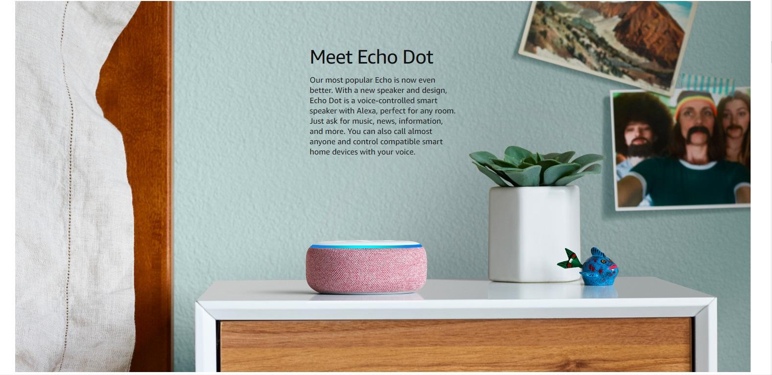 Amazon Echo Dot (3rd Gen) with clock price in Pakistan - Telemart