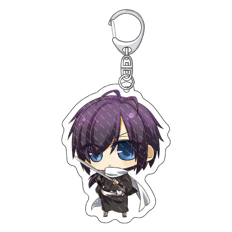 Hakuouki Anime Keychain Women Cartoon Yamazaki Acrylic Men Key Ring ...