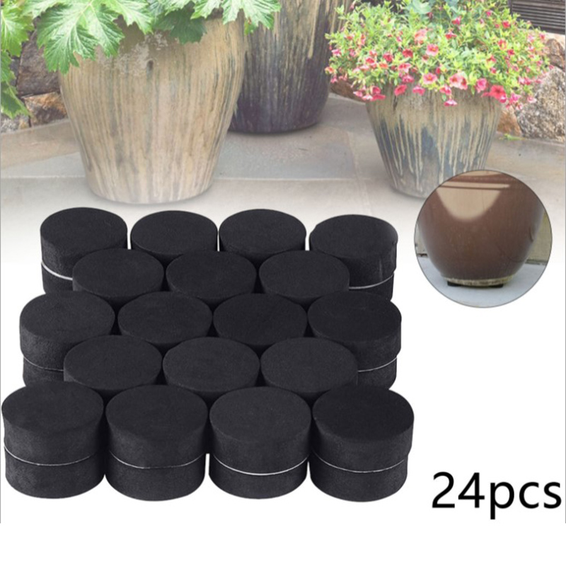 24Pcs Flower Plant Pot Feet Risers Rubber Pot Mat Invisible Plant Pots ...