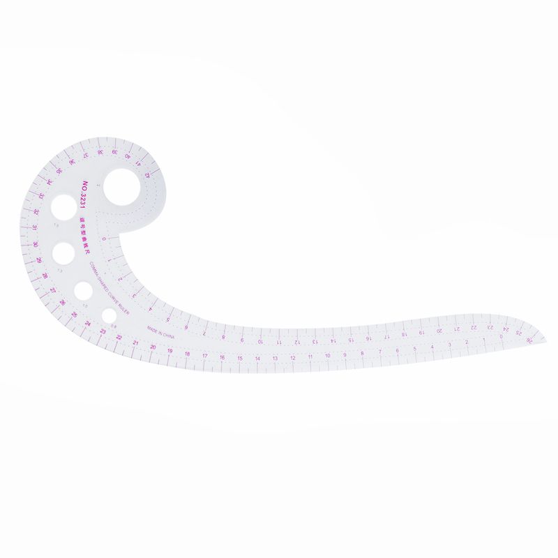 SODIAL(R) 11.8" Long Comma Shaped Plastic Transparent French Curve ...