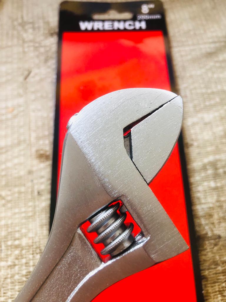 Branded Adjustable wrench 8" with rubber grip and 8" screwdriver | Pana ...