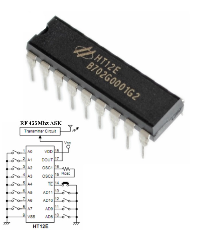 1pcs HT12E remote control encoder IC | Daraz.pk