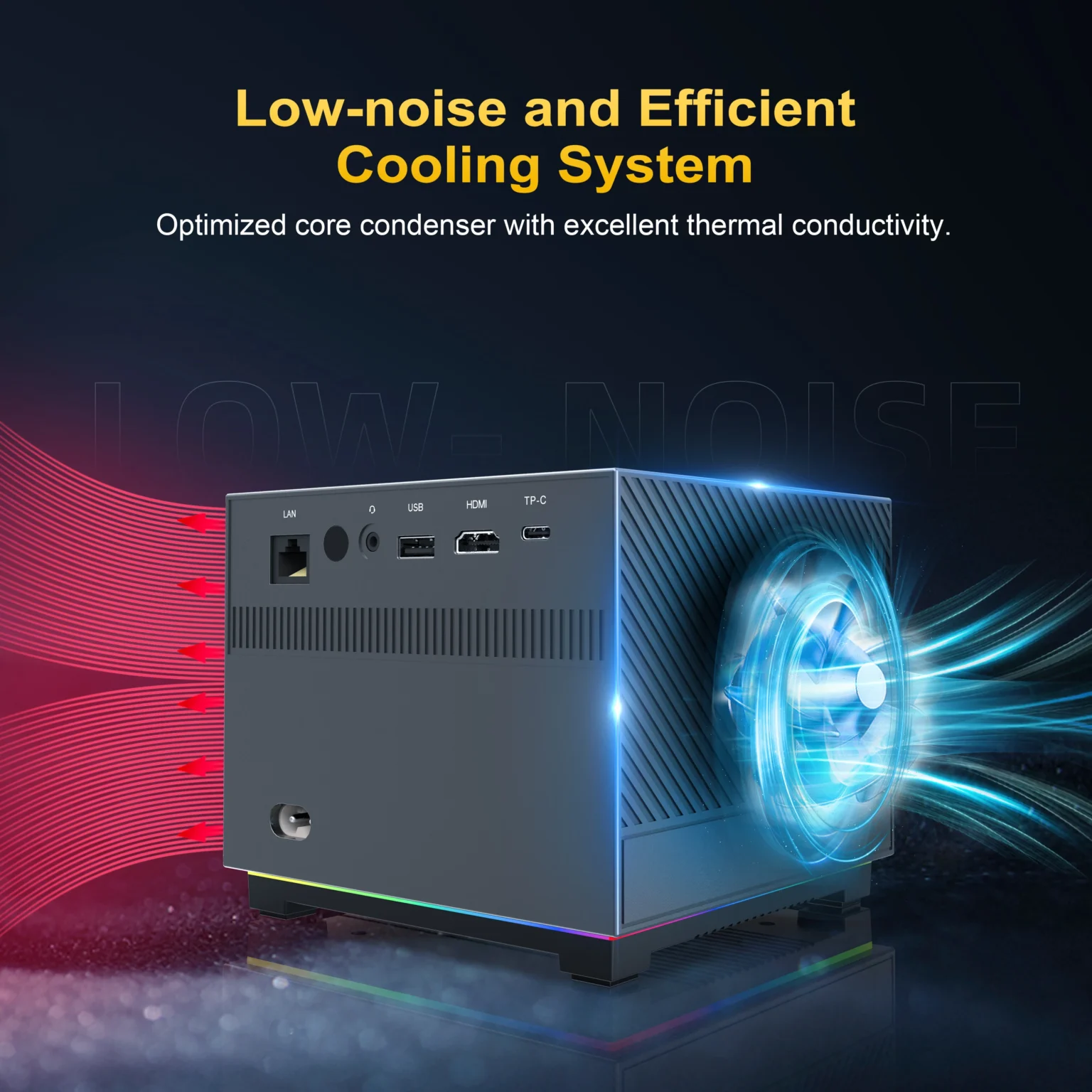 XNANO X3 Projector, 1080P Full HD, Electric Focus, RGB Colorful Light ...