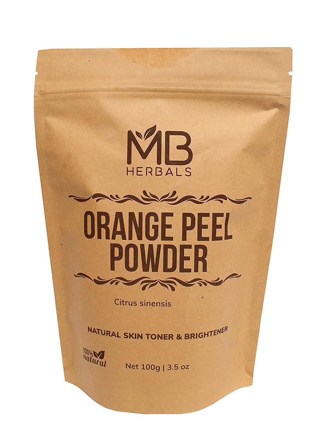 MB Herbals Pure Orange Peel Powder 100 g - 100% Pure & Natural Sun Tan ...