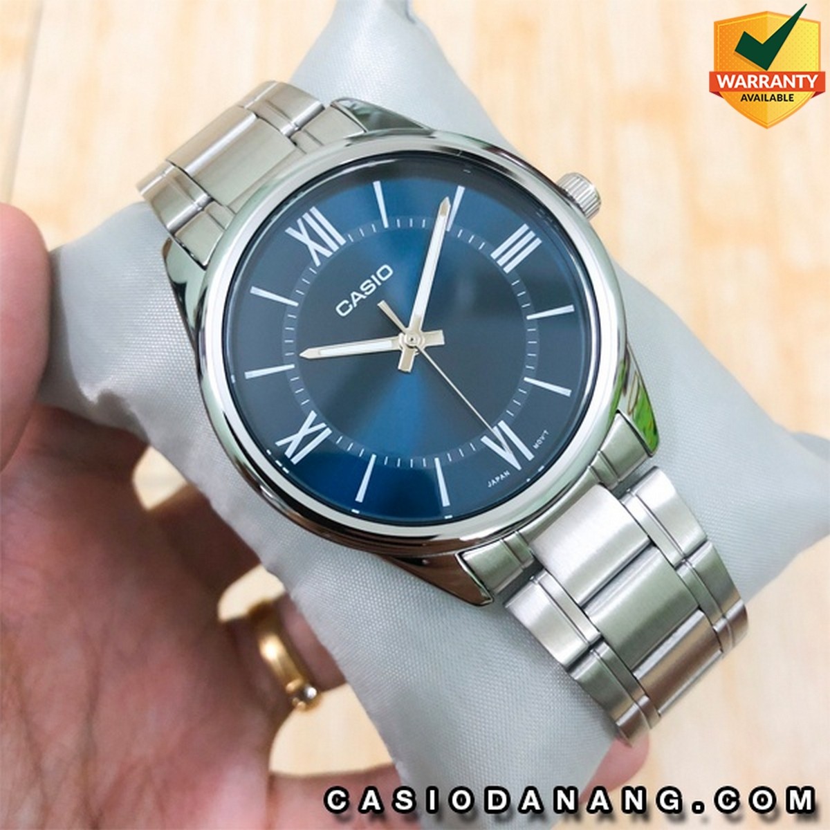 Original Casio - MTP-V005D-2B5UDF - Stainless Steel Wrist Watch for Men ...