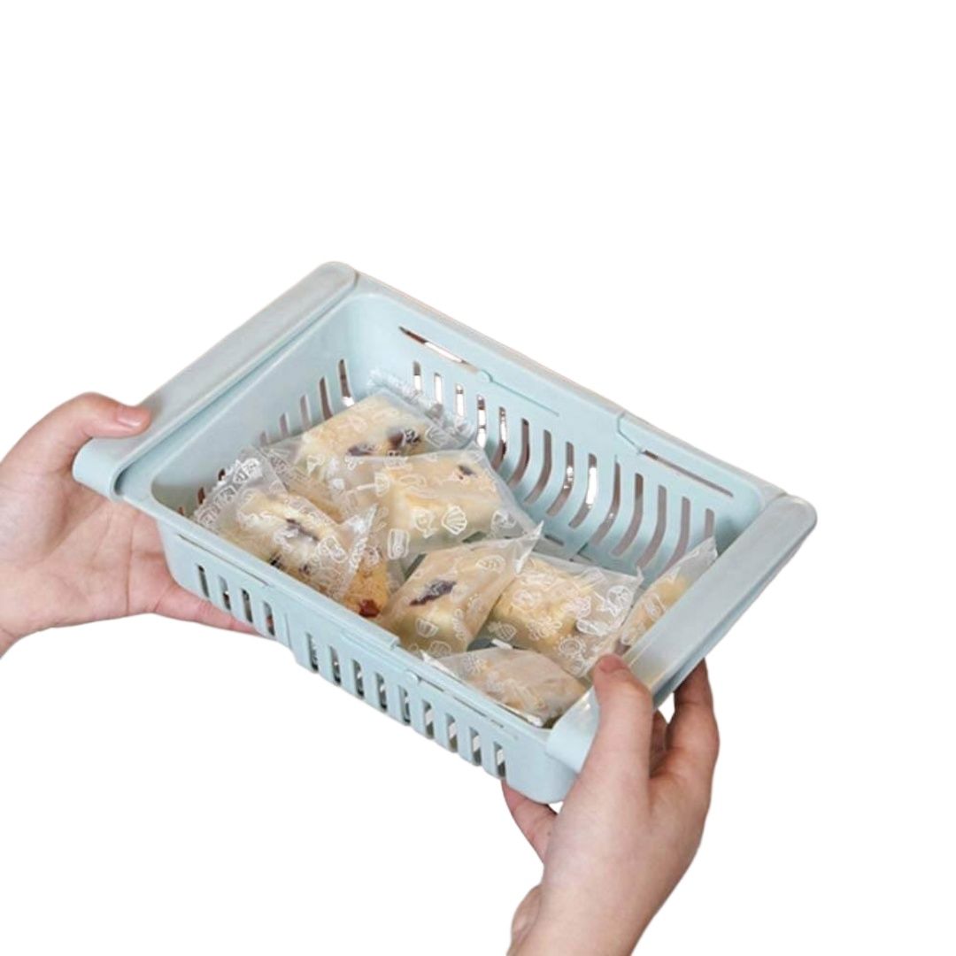 Adjustable Plastic Fridge Storage Basket | Extendable Design for ...