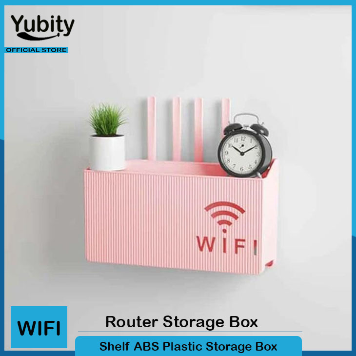 (Multicolors) Wall-mounted router box Office Media Decor Console Wifi ...