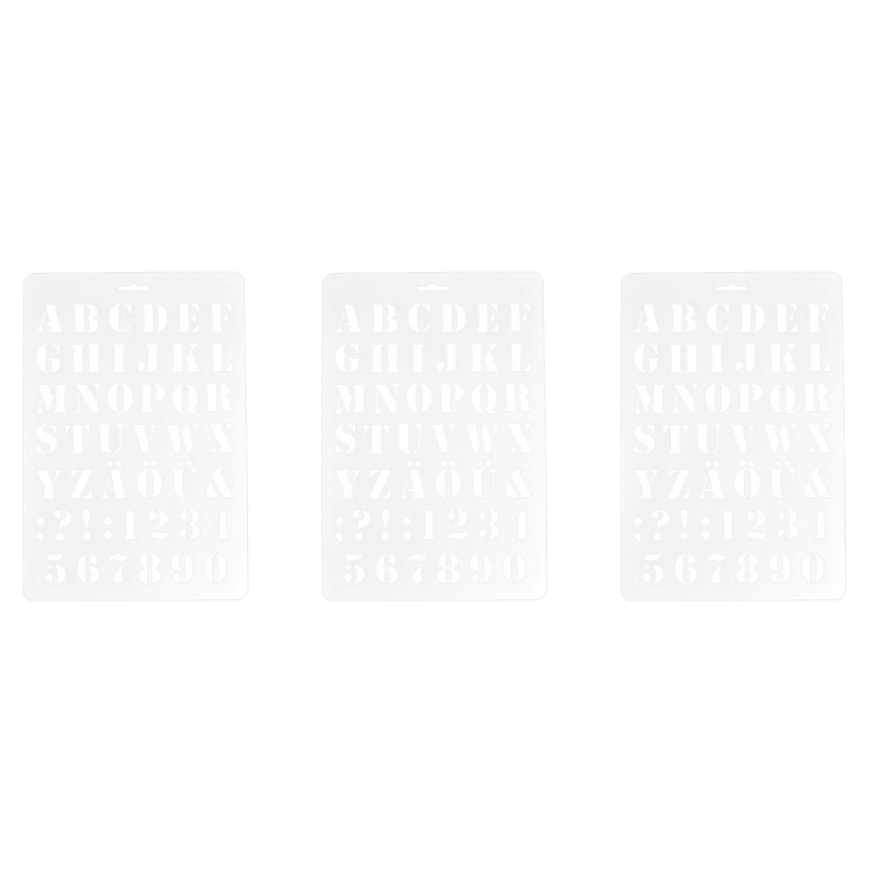 NXFDSIOZ 3X Lettering Stencils, Letter and Number Stencil, Painting ...