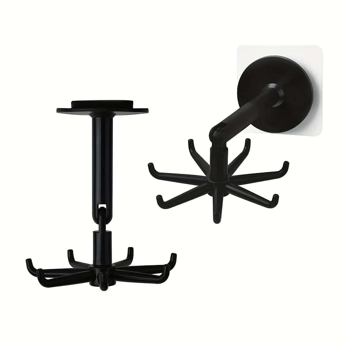 1pc Kitchen Utensil Holder, 360 Degrees Rotating Folding Hook, Self ...