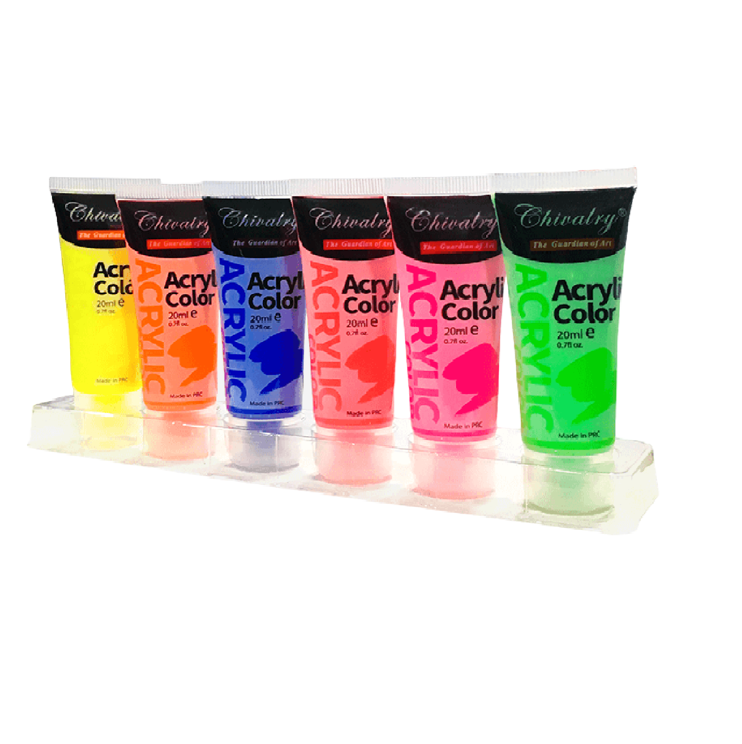 Chivalry Fluorescent Acrylic Paint Colors - Pack of 6 - 20 ml | Daraz.pk