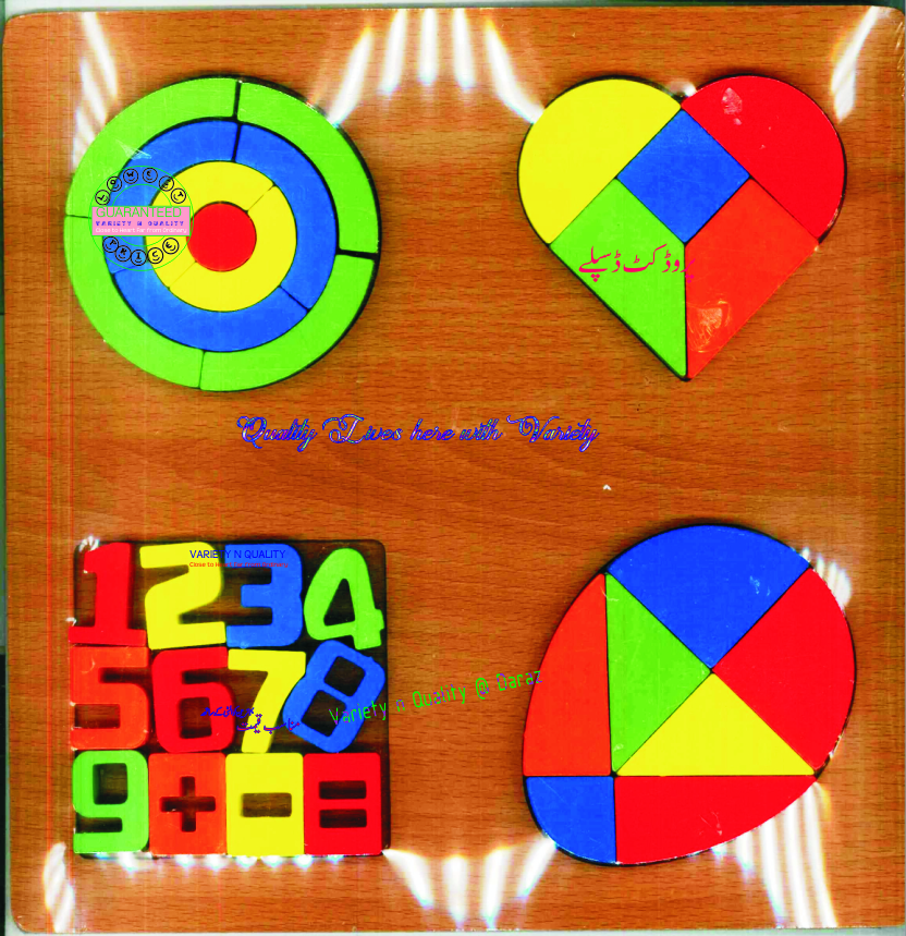 3D Wooden Number Puzzles with Pictures (1 to 20) / ABC Puzzle Plate for ...