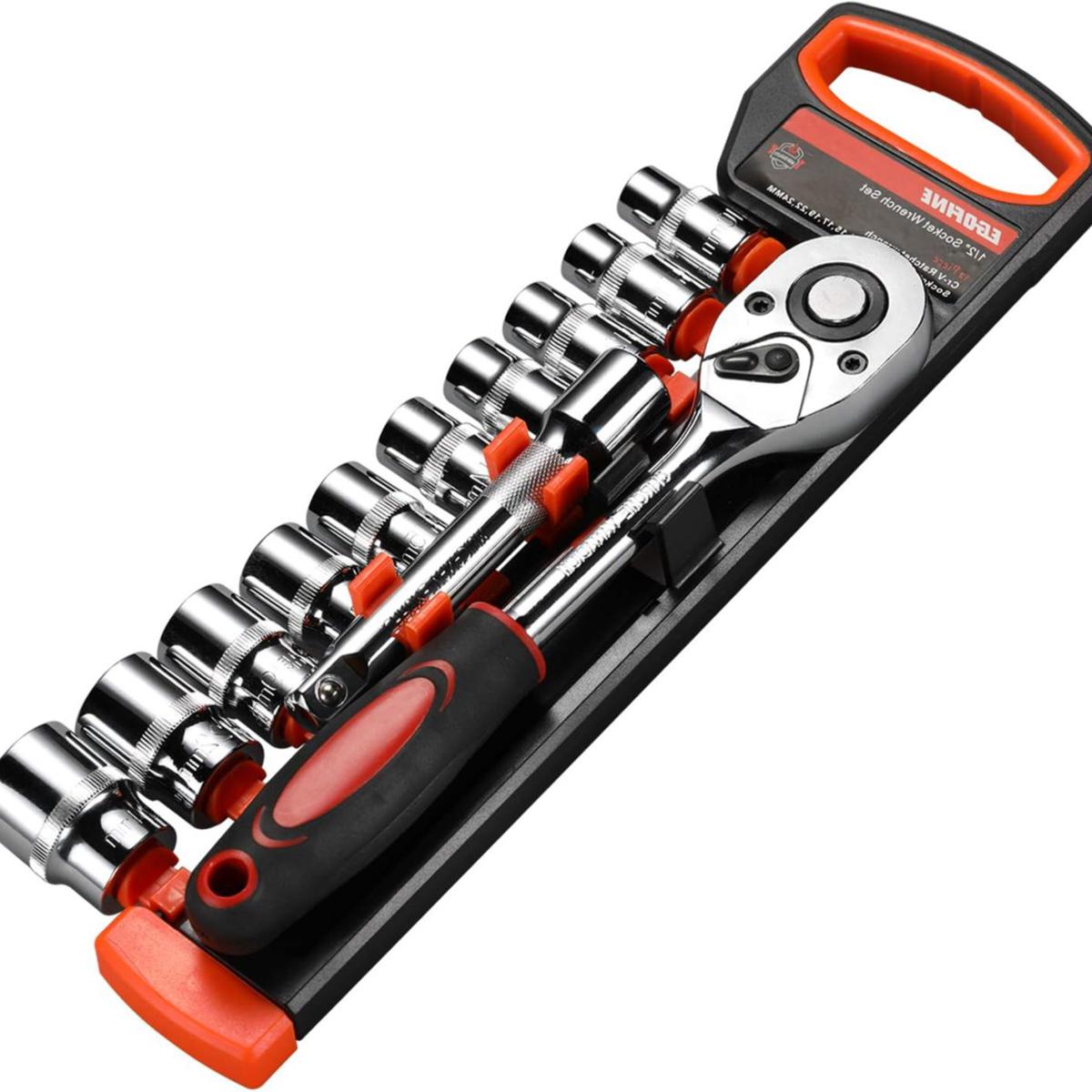 New 12pcs Spanner Socket Socket Set Ratchet Wrench - Drive Socket Set ...