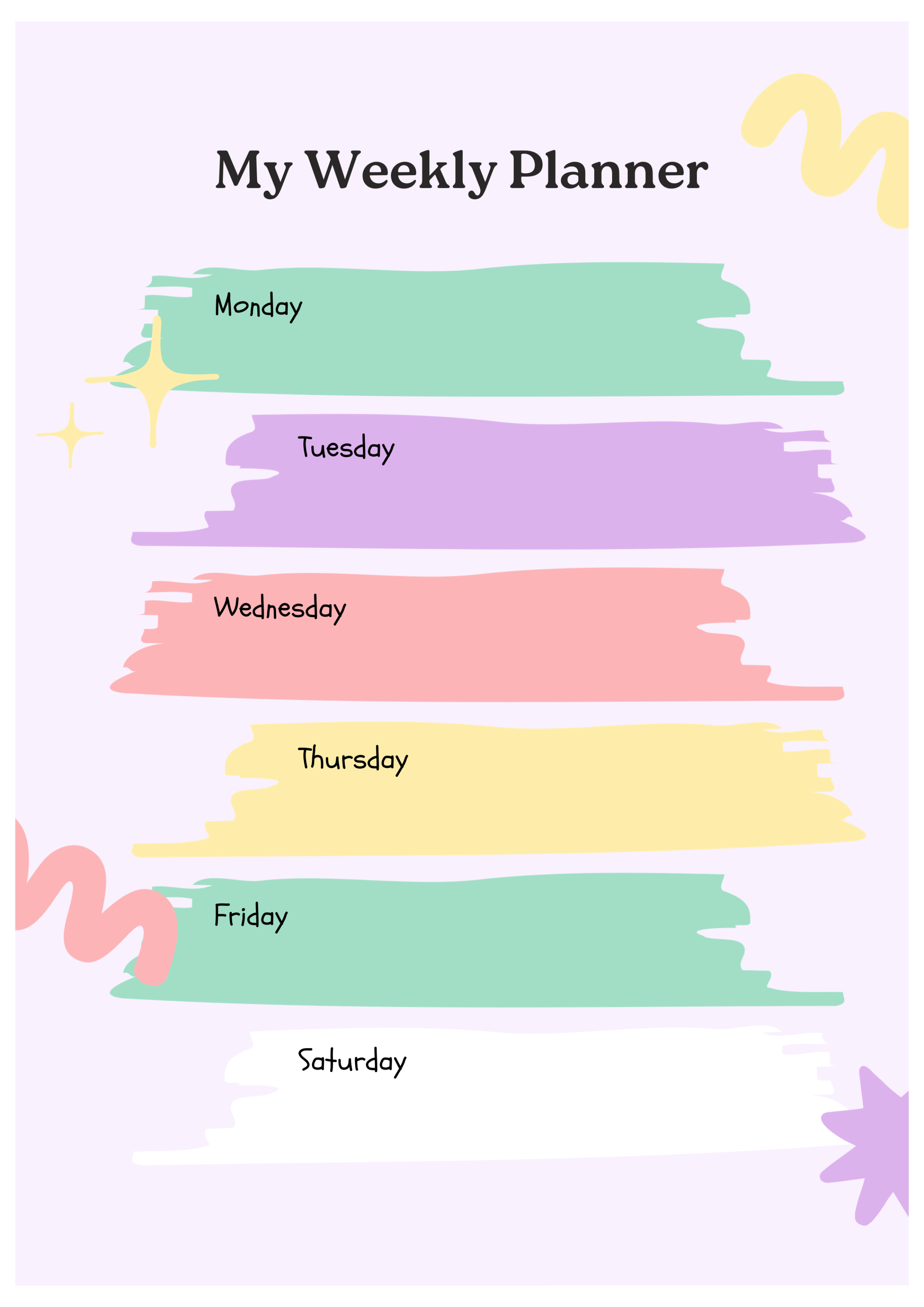 Dry Erase Reusable Cool Weekly Planner | Aesthetic Designs | Must Have ...