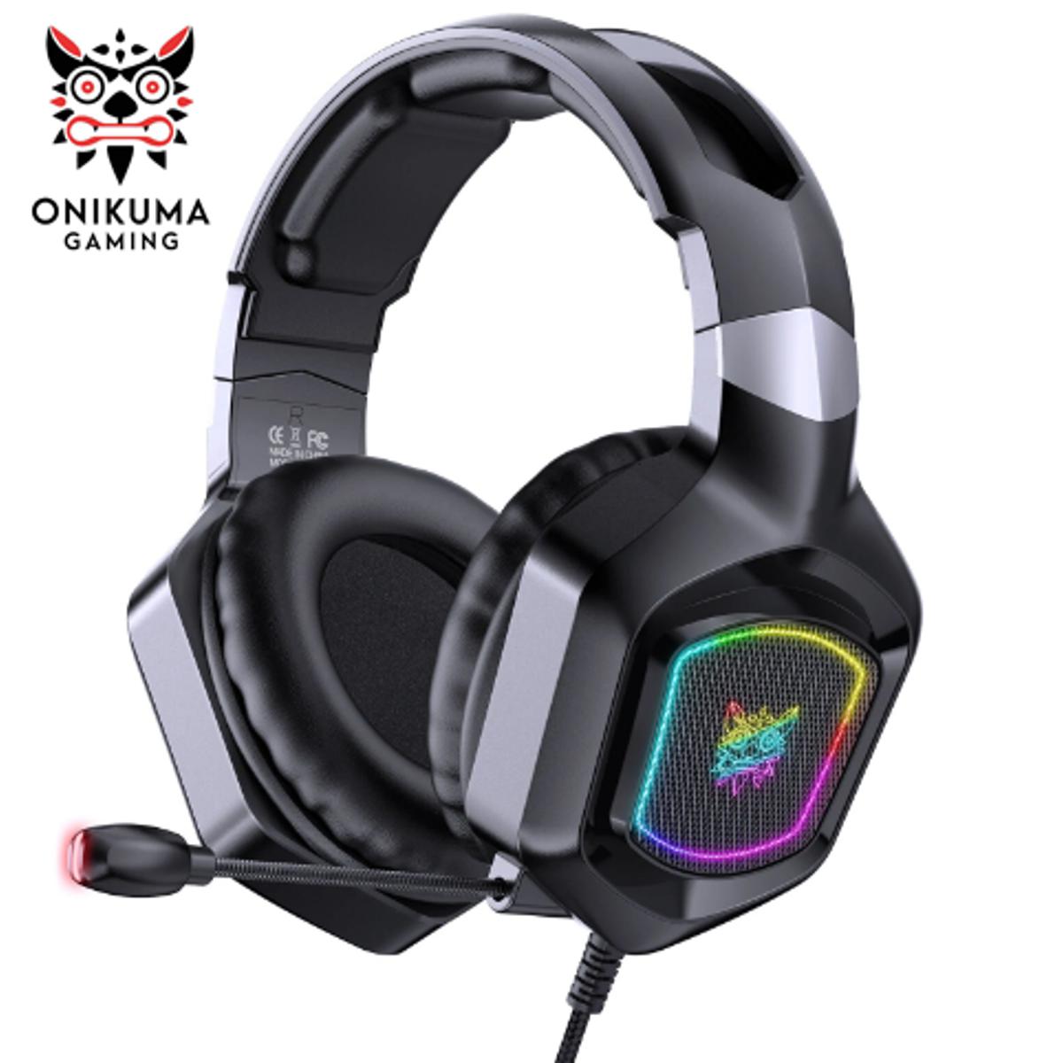 Onikuma X8 Gaming Headphone With Mic RGB LED Lights For PS4 PC Best ...