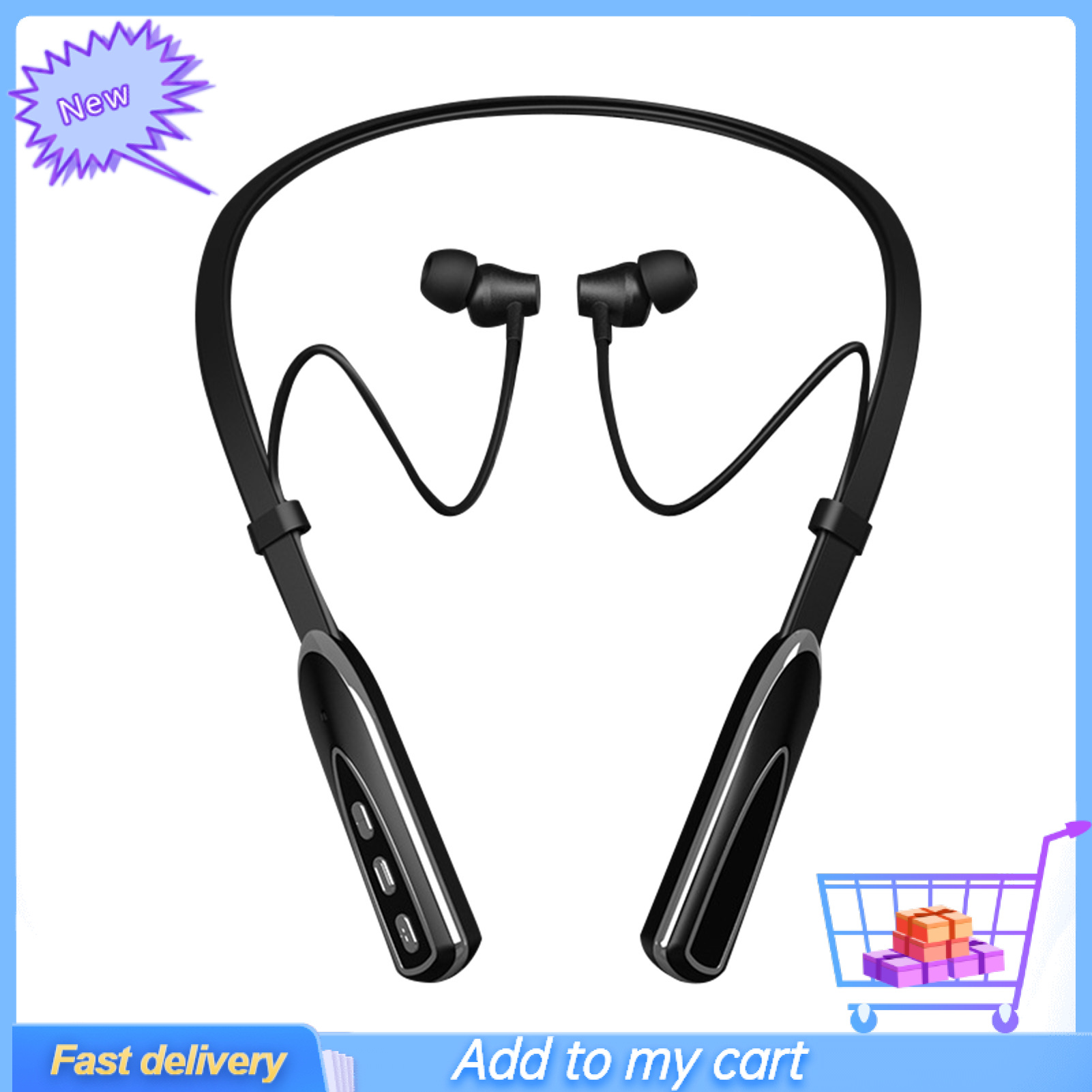 BL-01 Earphone In-ear Sweatproof ABS Wireless Neck Hanging Stereo ...