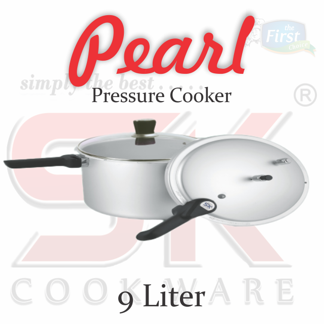 SK Cookware Aluminum Pressure Cooker with Easy Grip Handle - Pearl ...