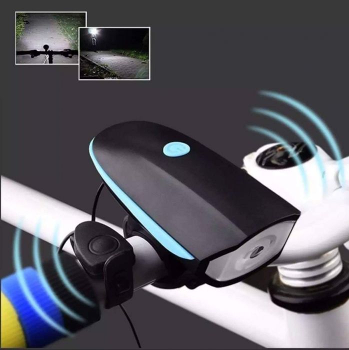 Bicycle Bell USB Charging Bike Horn Light Headlight Cycling ...