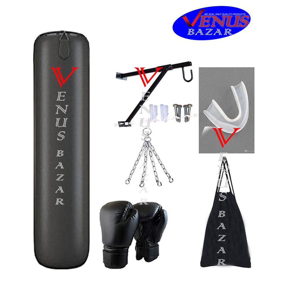 Pack of 6- 4Ft Boxing Bag, Punching Bag, with Boxing Chain, Steel Chain ...