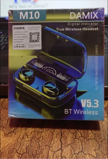 M10 TWS Bluetooth 5.3 Earbuds Original M10 Damix Earbuds Headphones LED Display Wireless ...