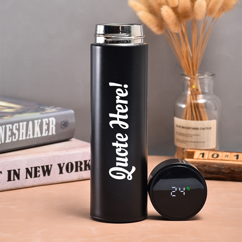 CUSTOMIZE Quotation Water Bottle with Smart LED Temperature Display ...
