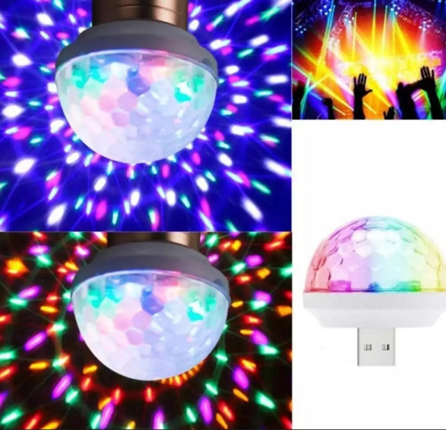 LED Portable Multi Color mini usb Room Light - Disco RGB Light - Party ...