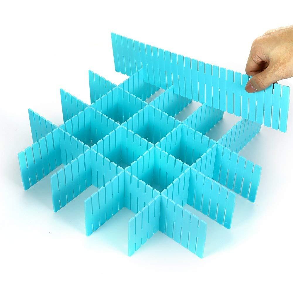 Plastic DIY Grid Board Storage Box Drawer Cabinet Divider Clapboard ...