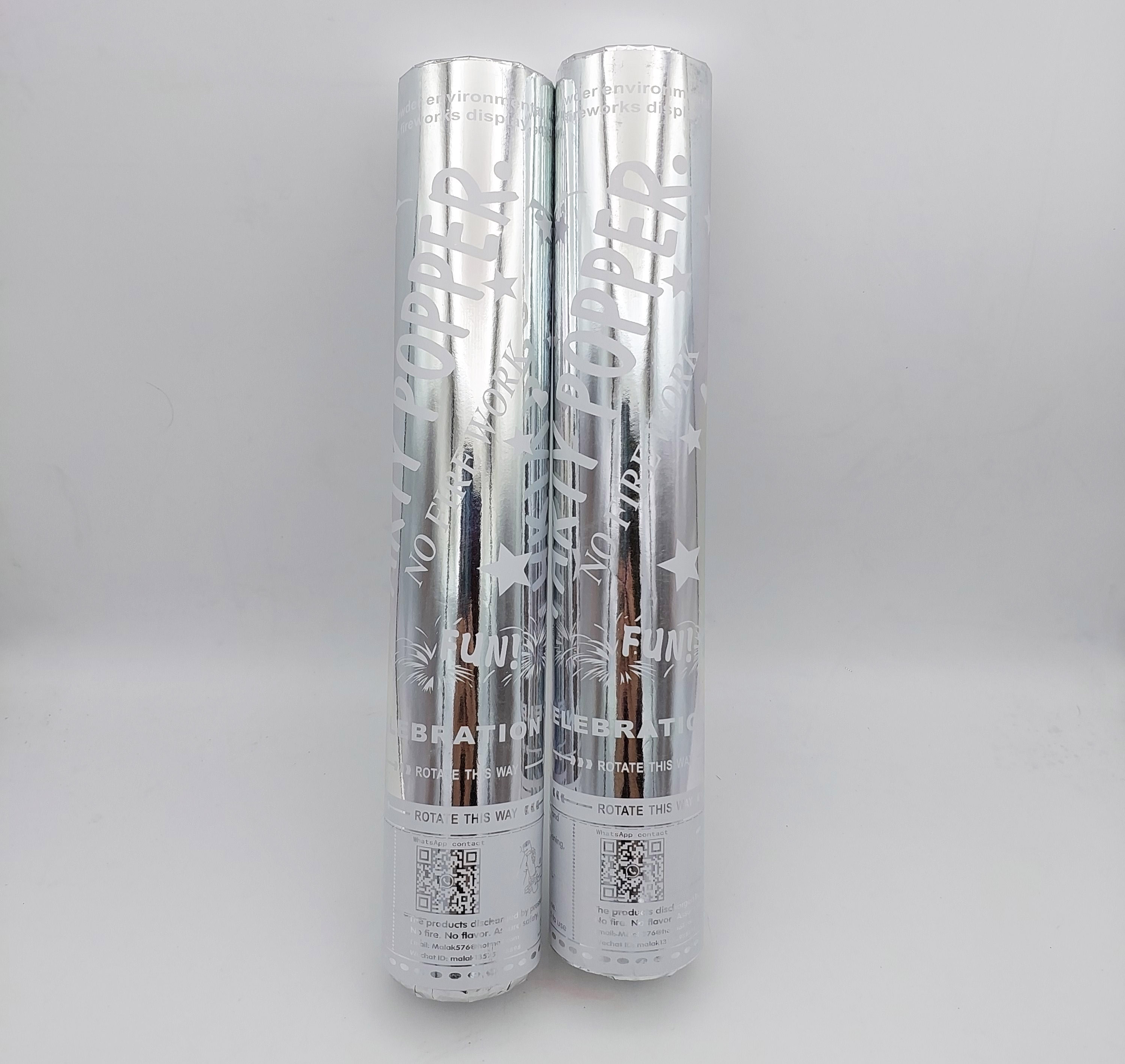 CONFETTI FILLED PARTY POPPERS - 30 CM - PACK OF TWO PARTY POPPERS ...