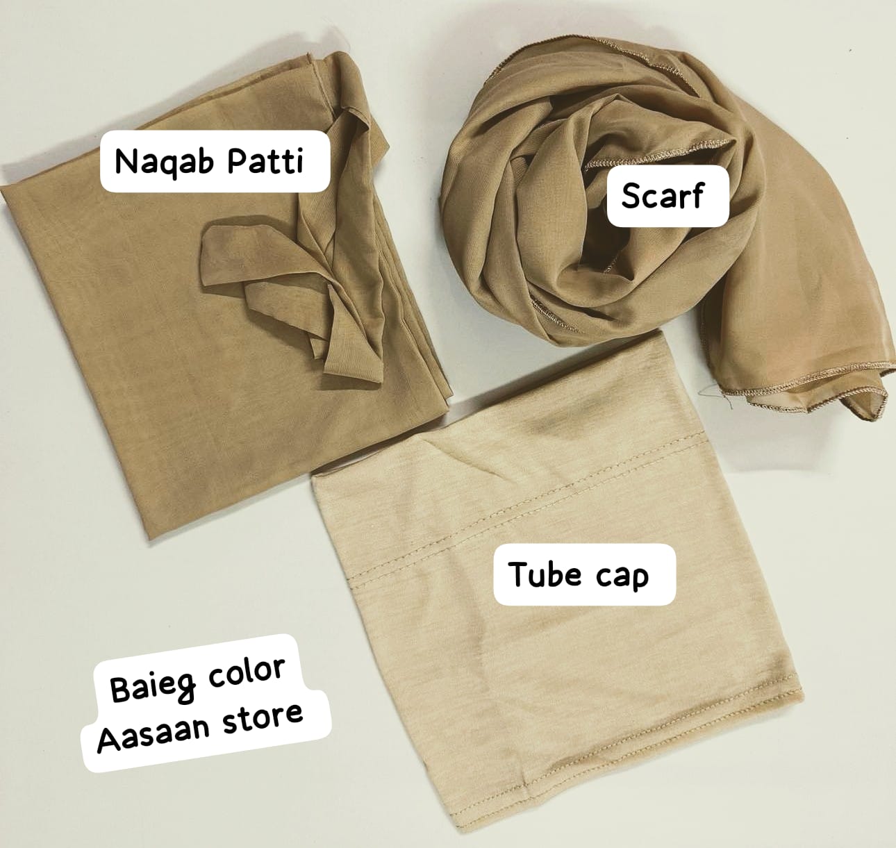Chiffon Georgette Hijab Scarf Plus Niqab Patti Plus Cap stoller for ...