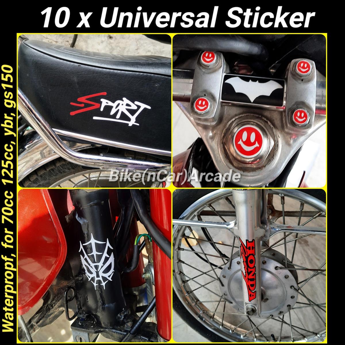 Universal 10 x Stickers For All Bikes Including 70cc 125cc | Daraz.pk