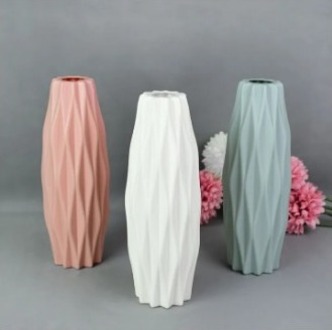 Pack of 1 Non-Breakable Vase with Multicolor Flower Pot – Elegant Home Decoration for Interior ...