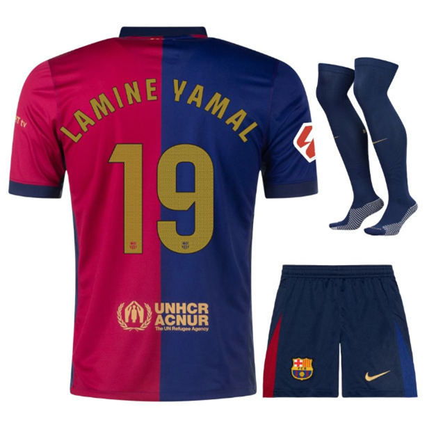 Lamine Yamal Barcelona T-shirt and Shorts Football Kit new design 2024/ ...