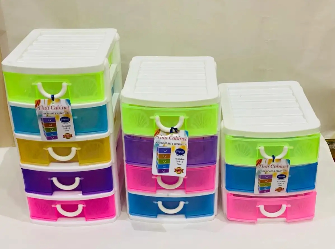 4 Layers Multi Color Drawers Box , Desktop drawer For Store Makeup ...