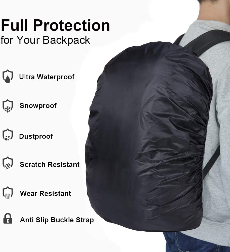 Waterproof Backpack Rain Cover for (30L-50L), Upgraded Anti-Slip Cross ...
