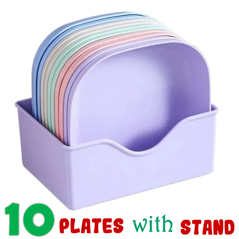 10 Plates with Stand Multi-function & 2in1 Samosa & Kachori Maker ...