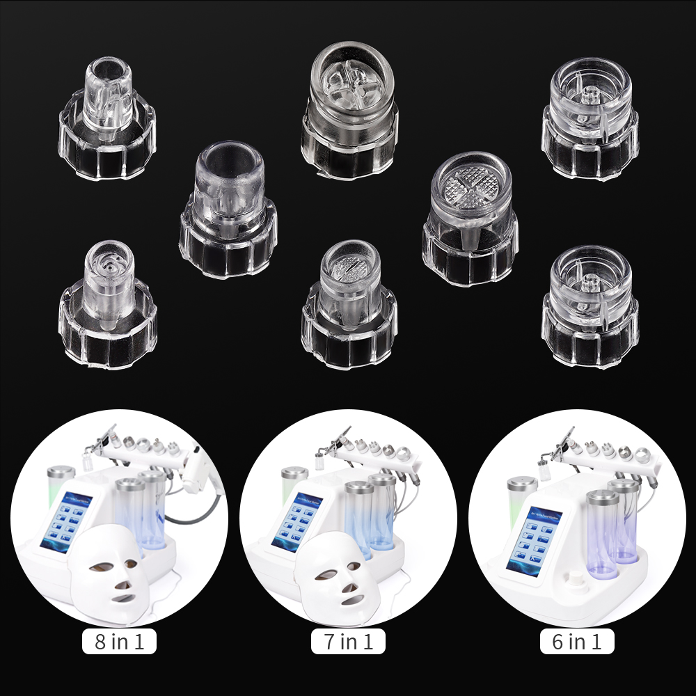 8Pcs/Set Head Replacement Plastic Tips for Hydra Facial Device Water Jet Tips For Hydra Facial ...