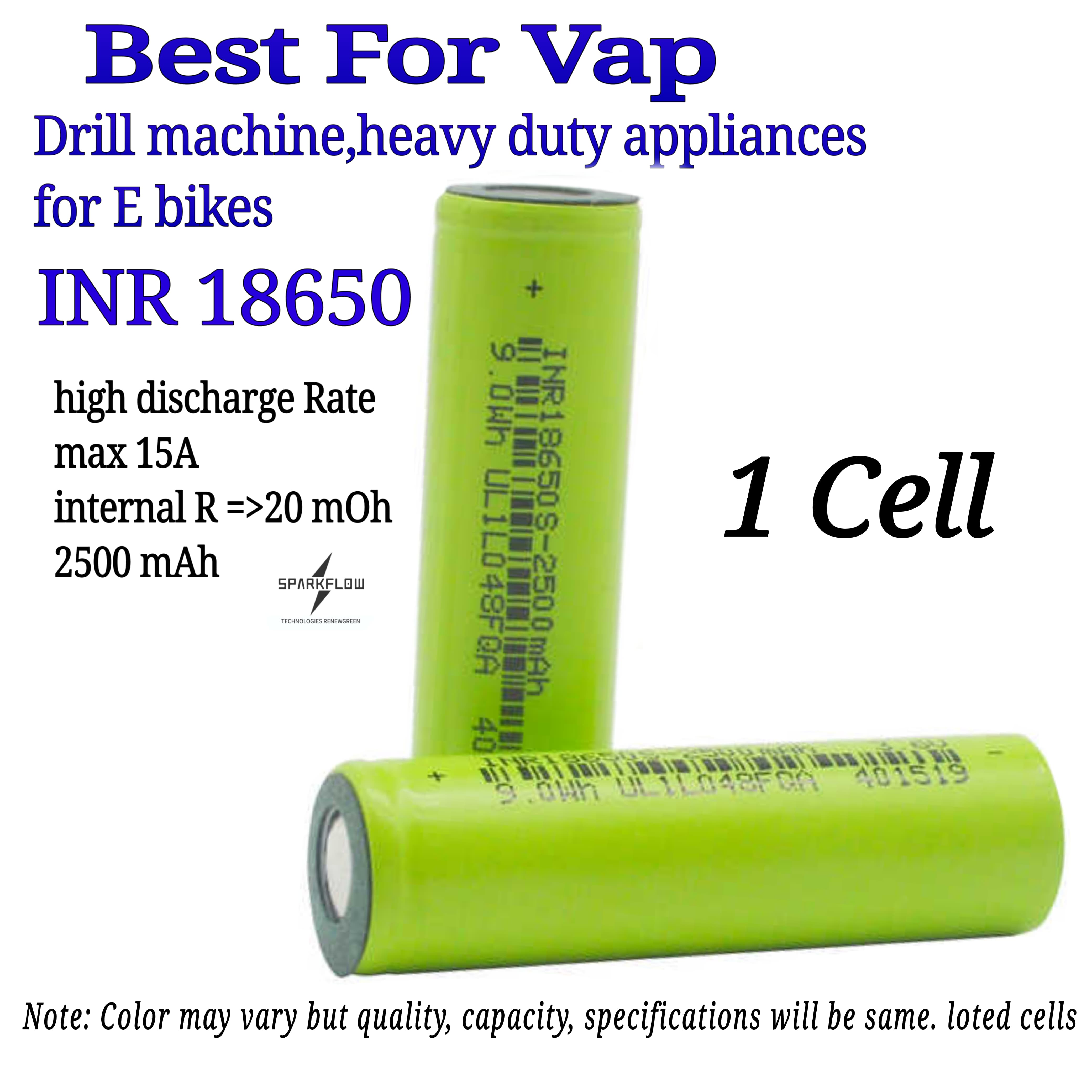 INR 18650 3c 5c battery high discharge rate battery cell 18650 cell for ...